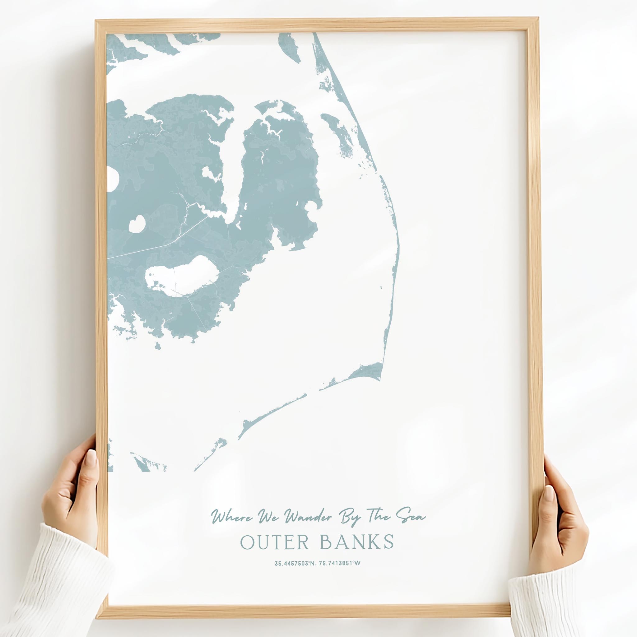 Custom Beach Map Art | Personalized Coastal Canvas Prints – Inscripted